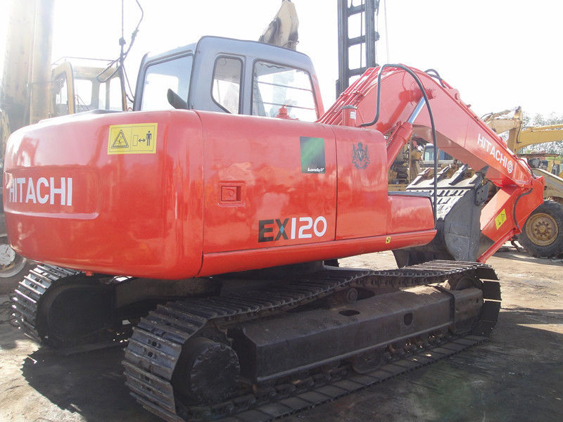 Used EX120-5 Hitachi 12 Tonne Excavator Japan No Oil Leak With 6 Cylinders
